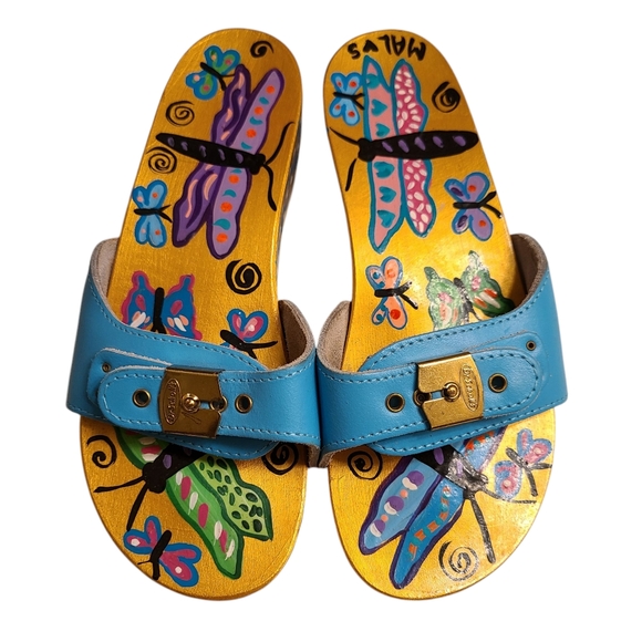 Dr. Scholl's | Shoes | Dr Scholls Original Clog Leather Slide Sandals ...